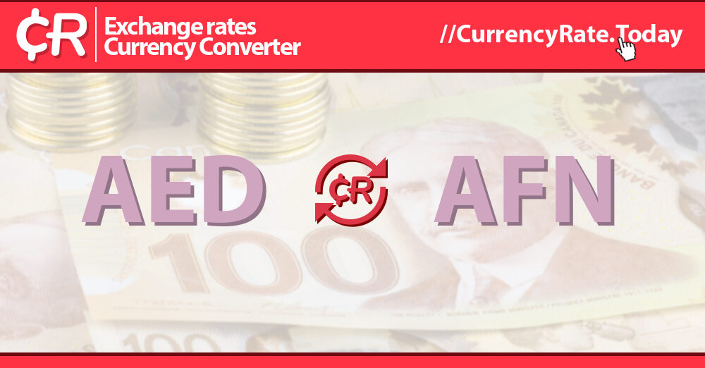 Live Dirham to Afghanis Exchange Rate - Dh 1 AED/AFN Today