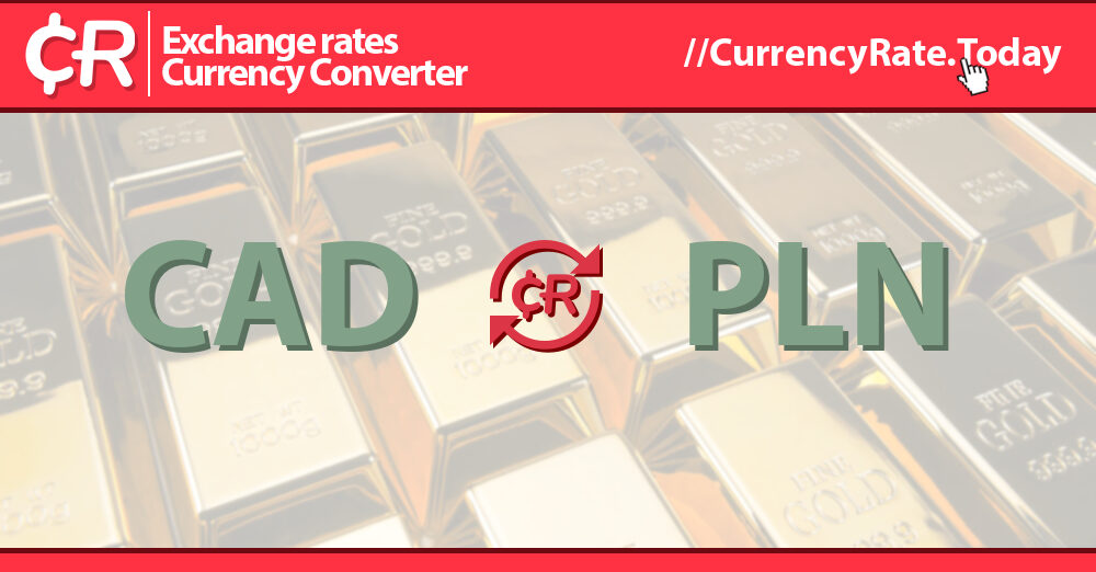 Live Canadian Dollar To Zloty Exchange Rate 1 CAD PLN Today