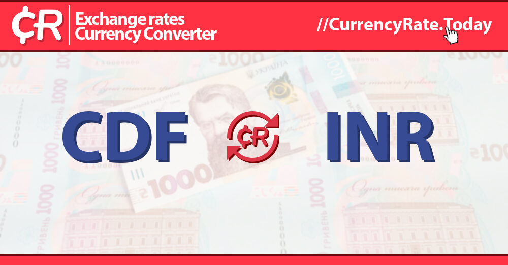 Live Congo Franc to Indian Rupees Exchange Rate - Fr 1 CDF/INR Today