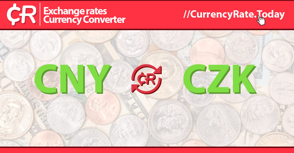 人民币 为 捷克克朗 - ¥ 1 CNY/CZK 汇率