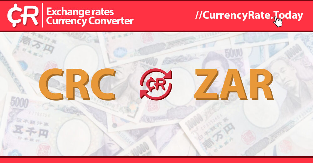 274 Colón De Costa Rica (CRC) a Rand Sudafricano (ZAR)