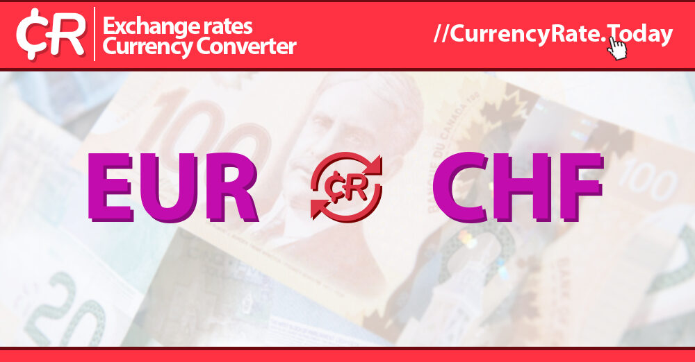 2023 Euros EUR To Swiss Francs CHF Currency Converter