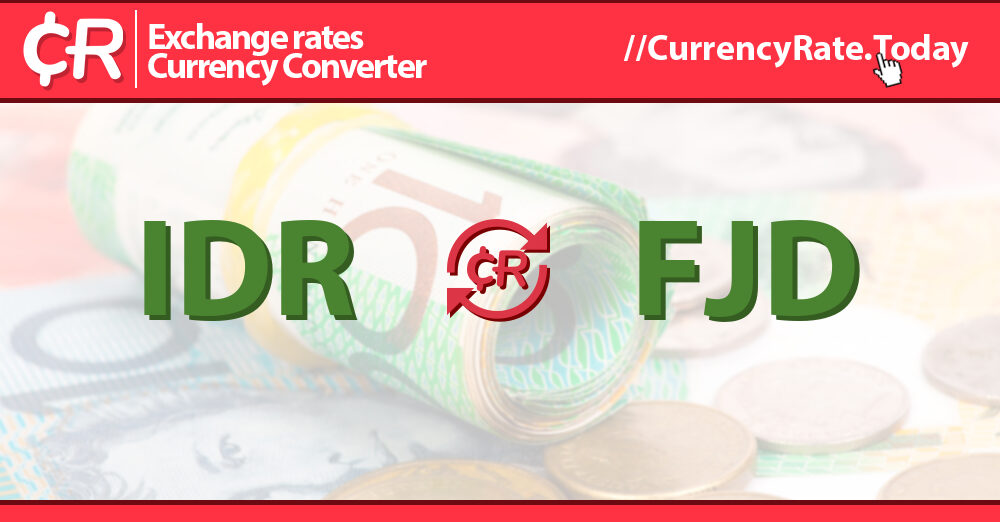 Kurs Rupiah Indonesia ke Dolar Fiji - Hari Ini Rp 1 IDR/FJD