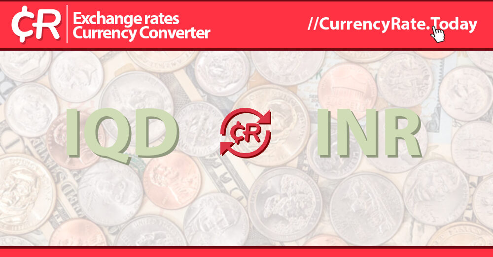 Live Iraqi Dinar to Indian Rupees Exchange Rate 1 IQD INR Today