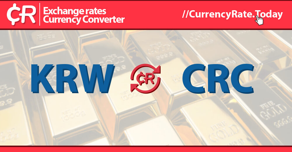 845 Won De Corea Del Sur (KRW) a Colón De Costa Rica (CRC)