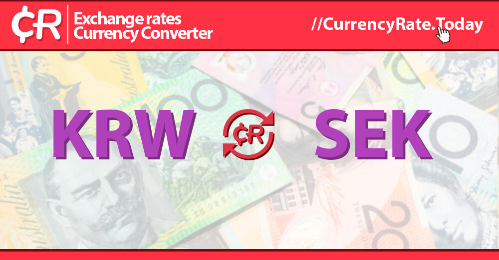 1 Million Won KRW To Swedish Kronor SEK Currency Converter