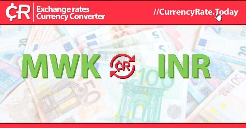 Live Kwacha to Indian Rupees Exchange Rate - MK 1 MWK/INR Today