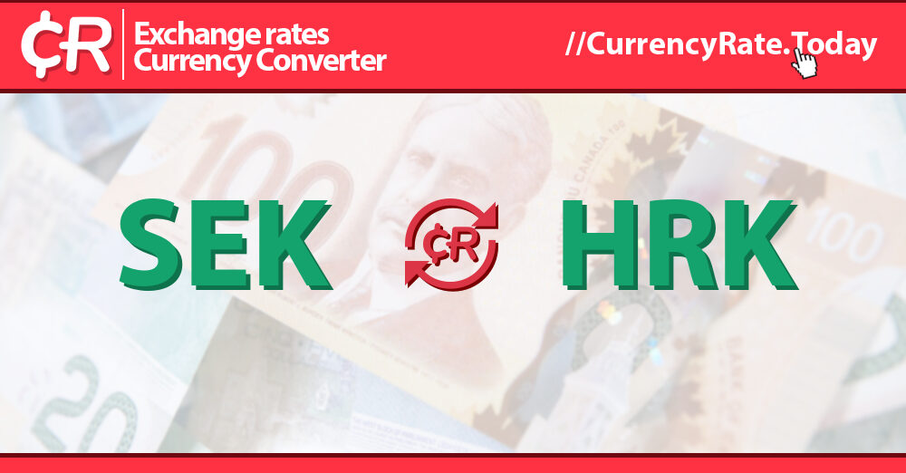 75 Swedish Kronor SEK To Kunas HRK Currency Converter