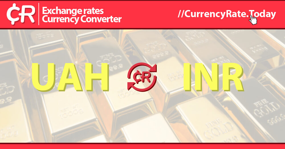 104 Hryvnias UAH To Indian Rupees INR Currency Converter
