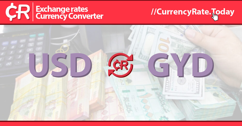 Live US Dollar To Guyanese Dollars Exchange Rate 1 USD GYD Today