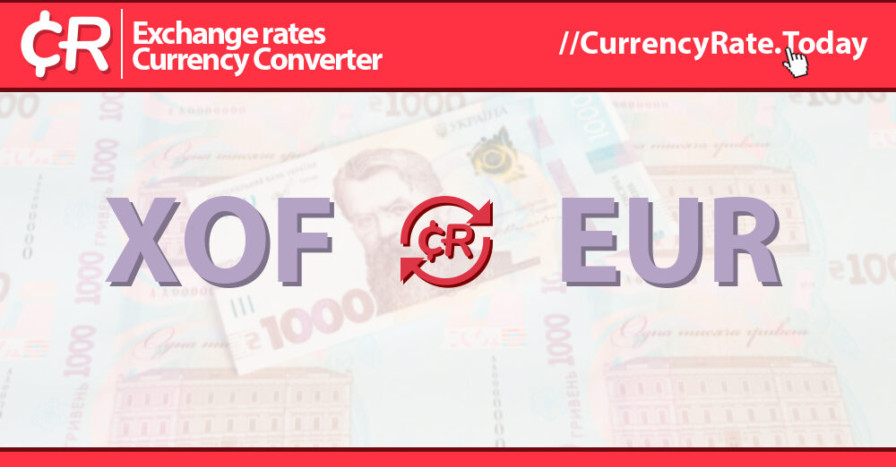 100000 XOF En EUR Convertir Francs CFA BCEAO Euro